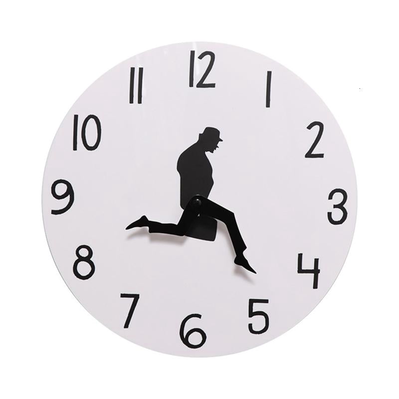 CEORPER Creative Wall Clock Decorative Walking Man in Suit Wall Art ...