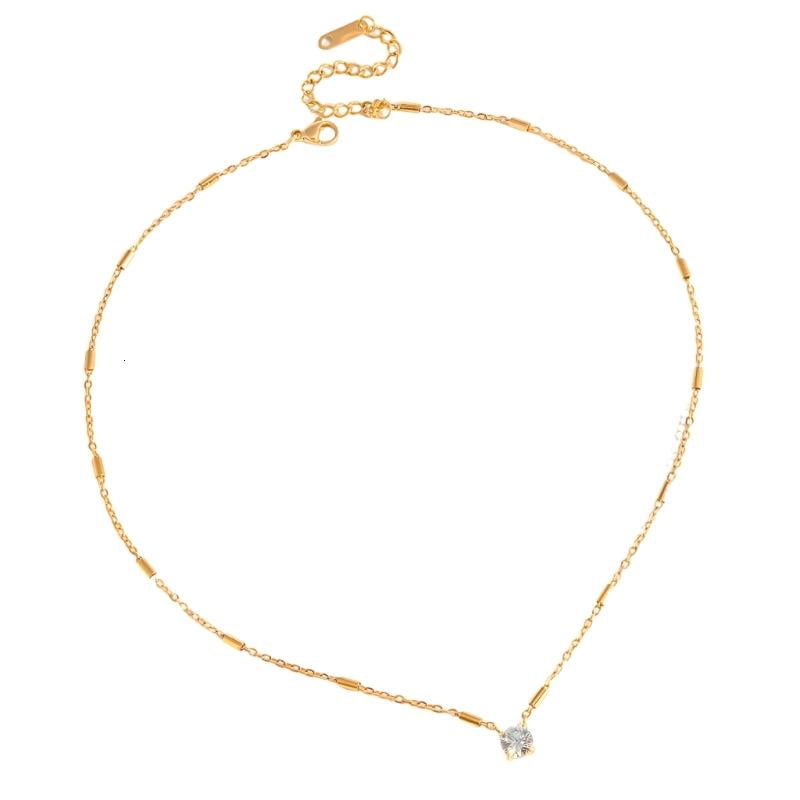 CEORPER Delicate Round Zircon Stone Pendant Necklace Enhances Your ...