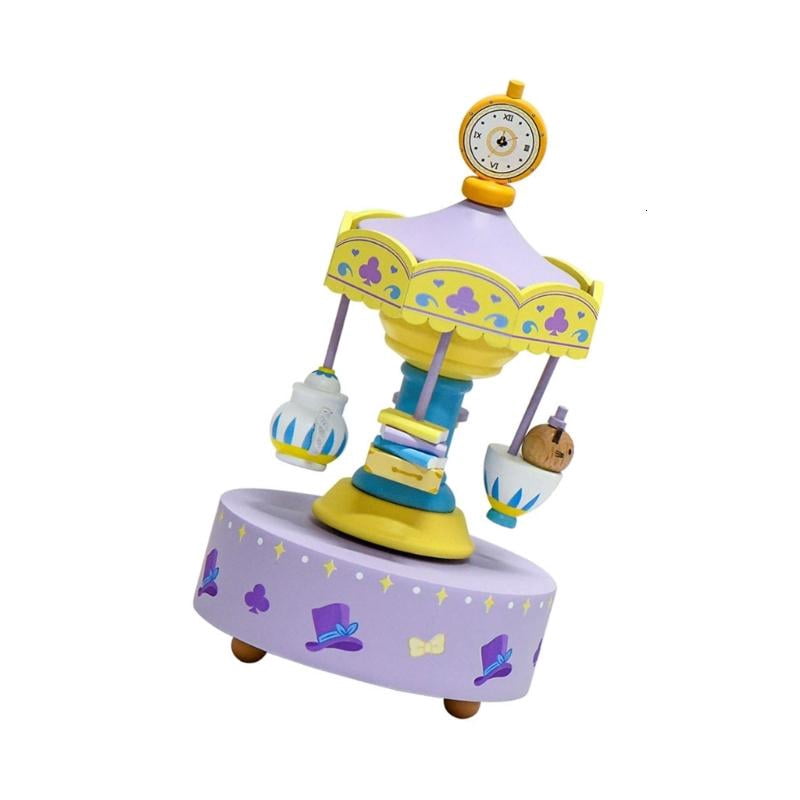 CEORPER Delightfully Wood Music Box With Rotating Rotating Designing ...