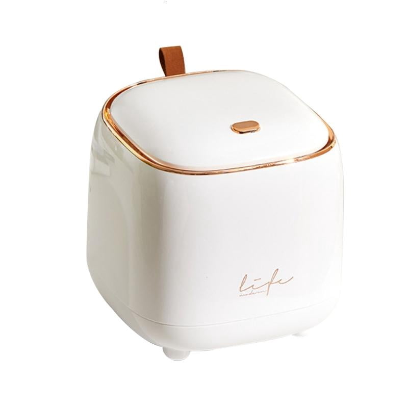 CEORPER Desktop Trash Can Pressing Waste Can with Press Type Lid ...
