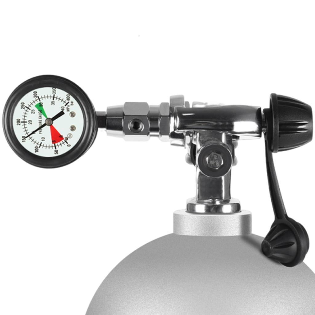CEORPER Dives Cylinder Pressure Gauge Clear Measuring Scale Submersible ...