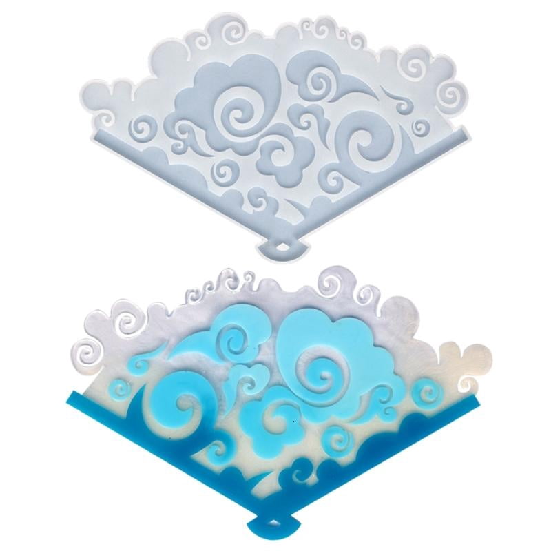 CEORPER Diy Crystal Drop Glue Gypsum Mold Sea Wave Auspicious Cloud ...