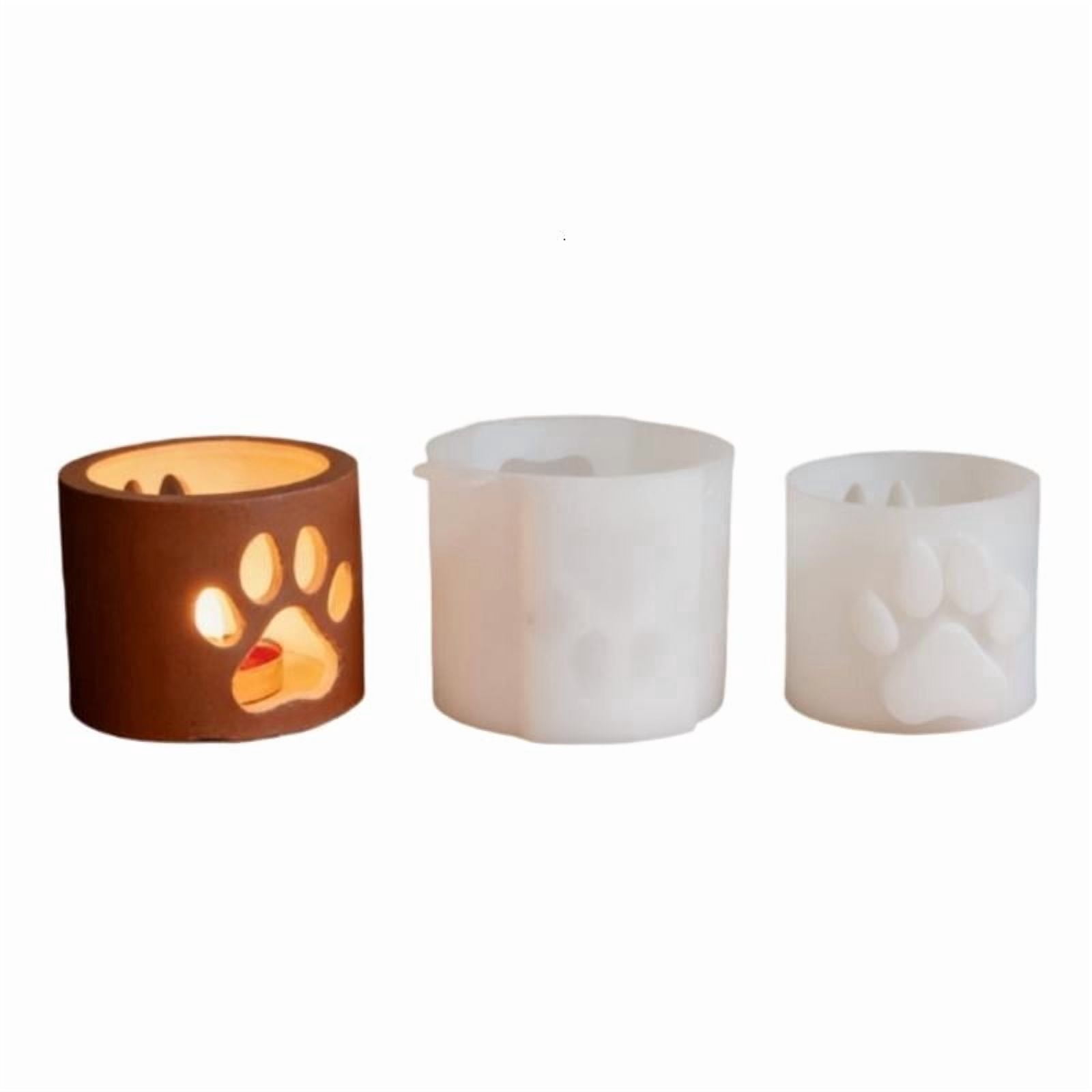 CEORPER Dog Claw Shaped Candle Holder Silicone Mold Creative DIY Homes ...