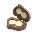 CEORPER Double Heart-Shaped Walnut Engagement Ring Box Used for ...