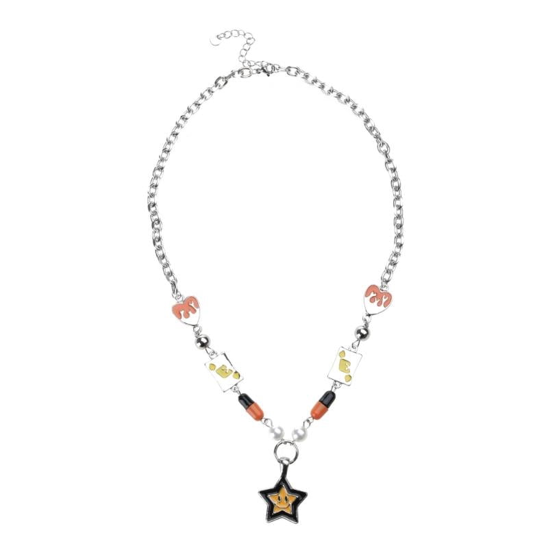 CEORPER Egirl Jewelry Cool Colorful Beads Pendant Necklace DIY Fashion ...