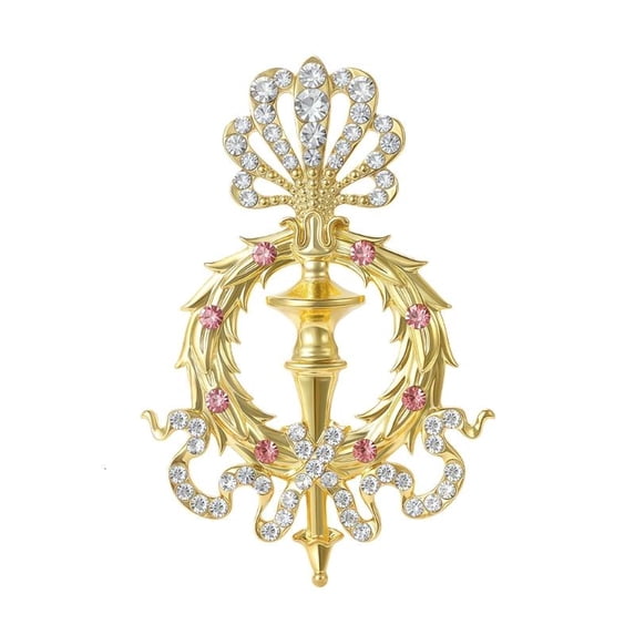CEORPER Elegant Creative Scepter Pin with Rhinestones for Women Men ...