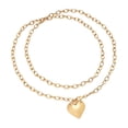 CEORPER Elegant Heart Pendant Copper Chain Necklace Layering Design ...