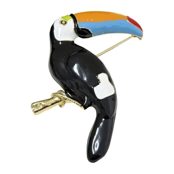 CEORPER Elegant Rainforest Inspired Parrots Collar Chic Costume Brooch ...