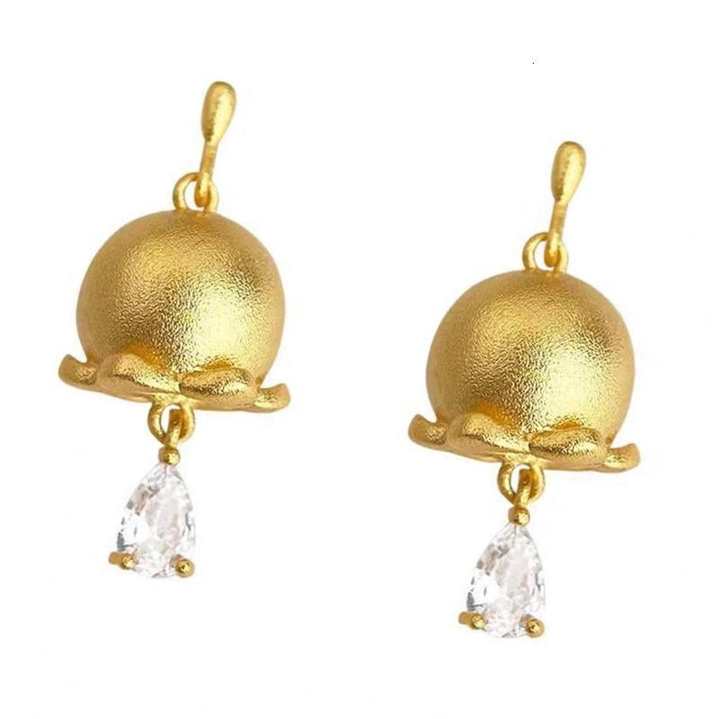 CEORPER Fashionable Floral Teardrop Earrings for Women Alloy Wedding ...