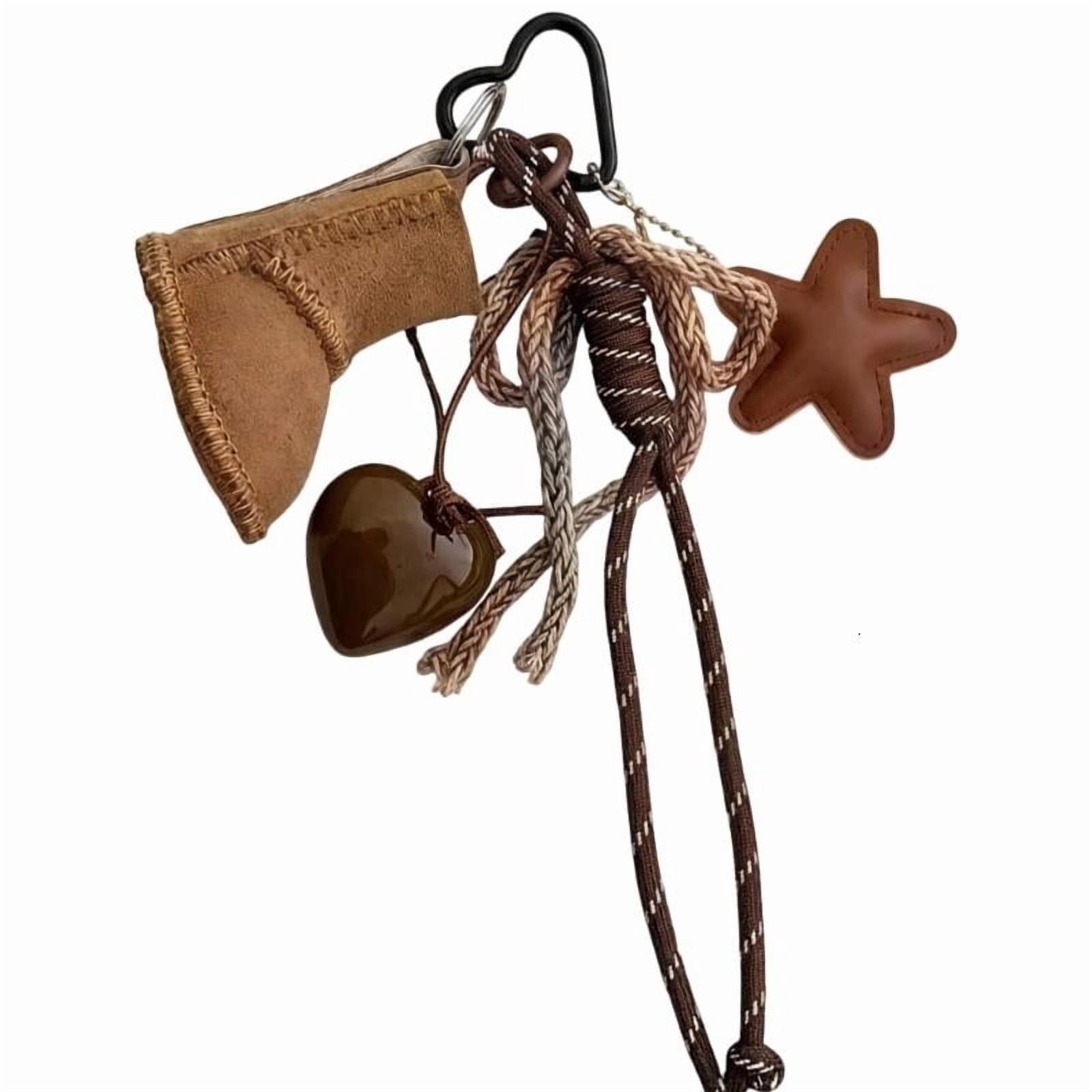 CEORPER Fashionable Winter Boot Shaped Keychain Practical Polyester And ...