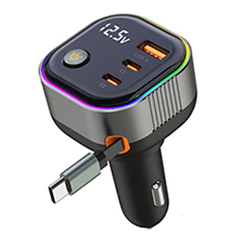 CEORPER Fast Charging Adapter USB C Car Charger Including Retractable ...