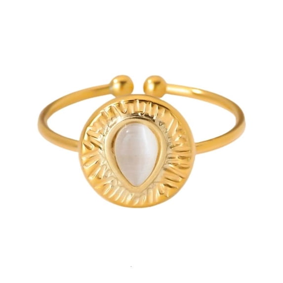 CEORPER French Vintage Open Ring Made Of Sturdy Stainless Steel Unisex ...