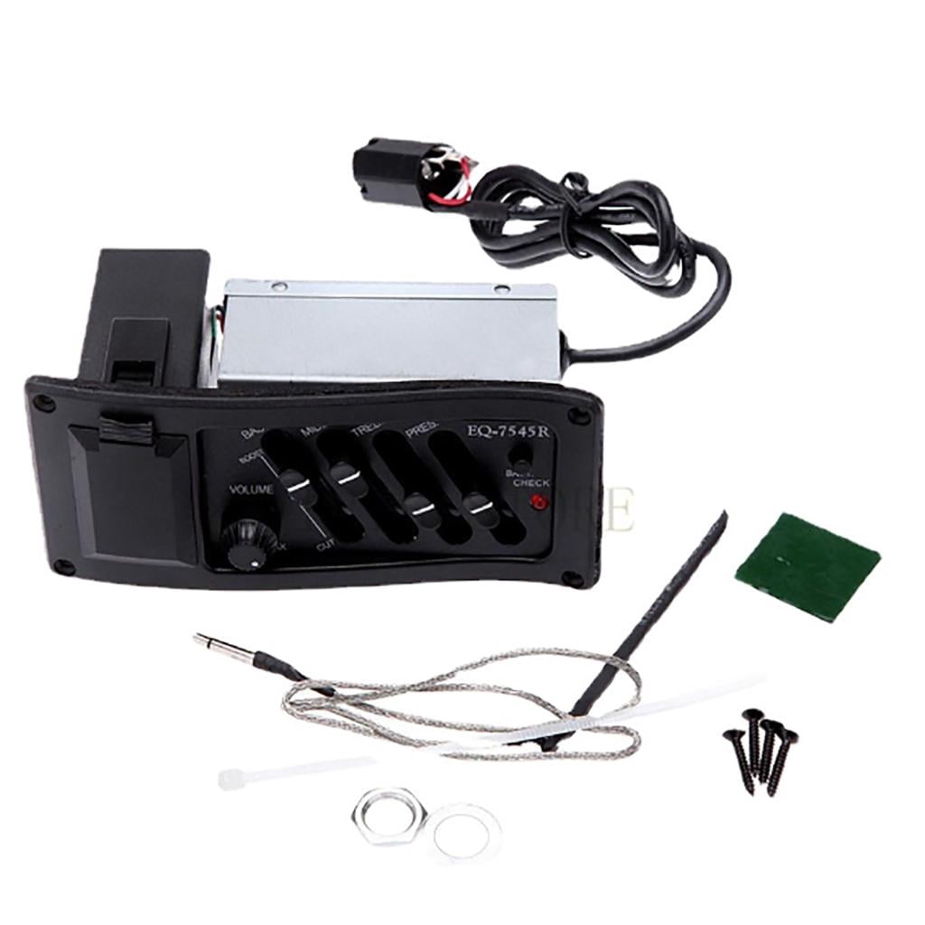 CEORPER Guitar Pickups Piezo Pickup 4 Band Preamp Equalizers Preamp ...