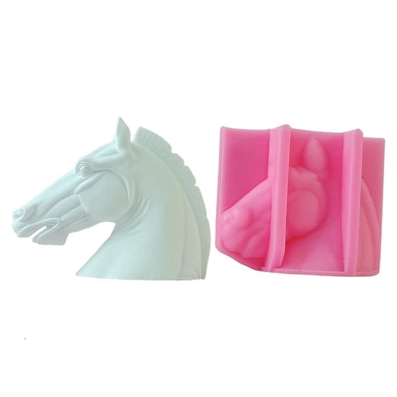 CEORPER Heat Resistant Silicone Mold for Horse Head Crafting 3D Home ...