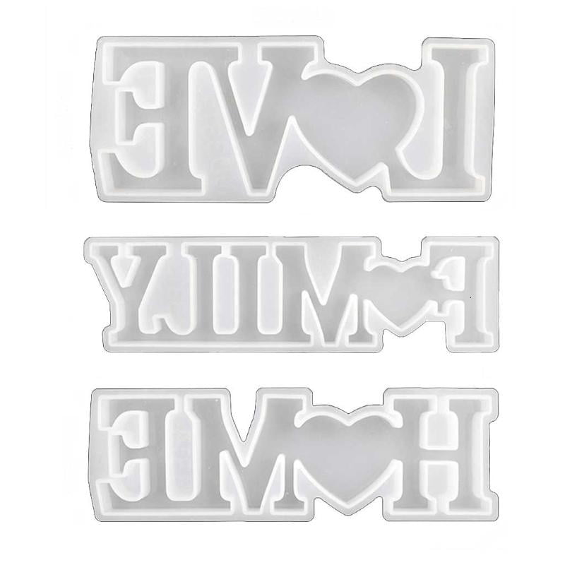 CEORPER Letters Home Decorations Silicone Mould Handmade LOVE FAMILY ...