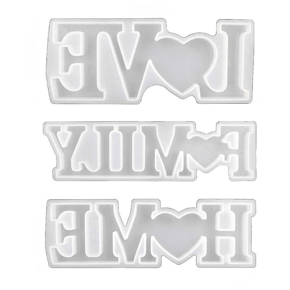 CEORPER Letters Home Decorations Silicone Mould Handmade LOVE FAMILY ...