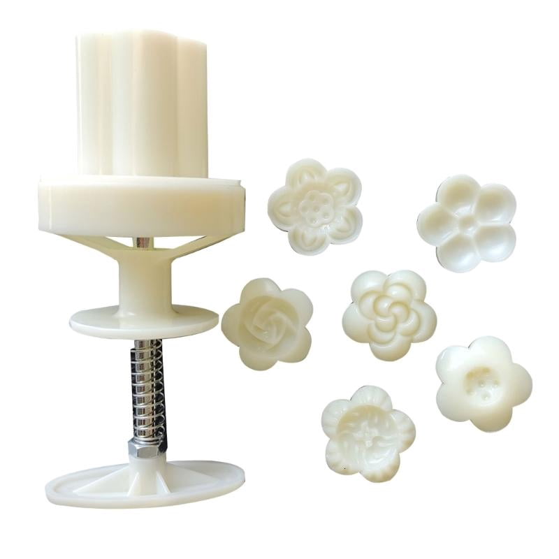 CEORPER Mini Flower Moon Cake Mould Set Cake Model Printed with ...