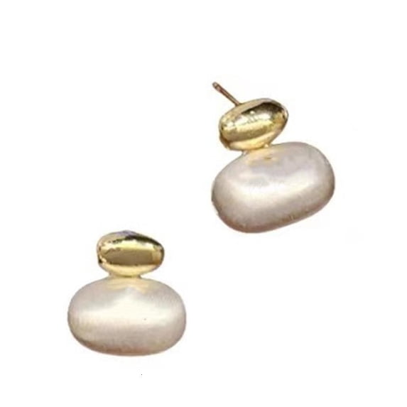 CEORPER Minimalist Color Block Earrings Textured Alloy Portable Designs ...