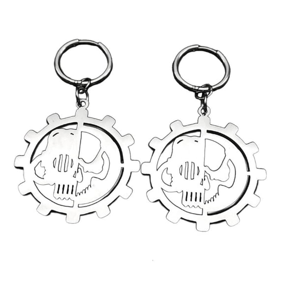 CEORPER Modern Stainless Steel Greek Wheel Charm Ear Rings for Fashion ...