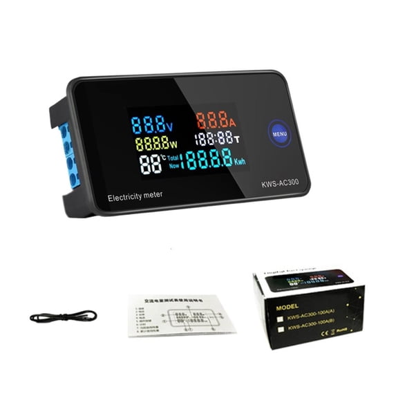 CEORPER Multifunction AC300 20A Voltages & Current Meter Electrical ...