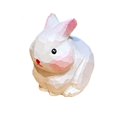 CEORPER Natural Solid Wood Carved Rabbit Miniature Figurine Cute ...
