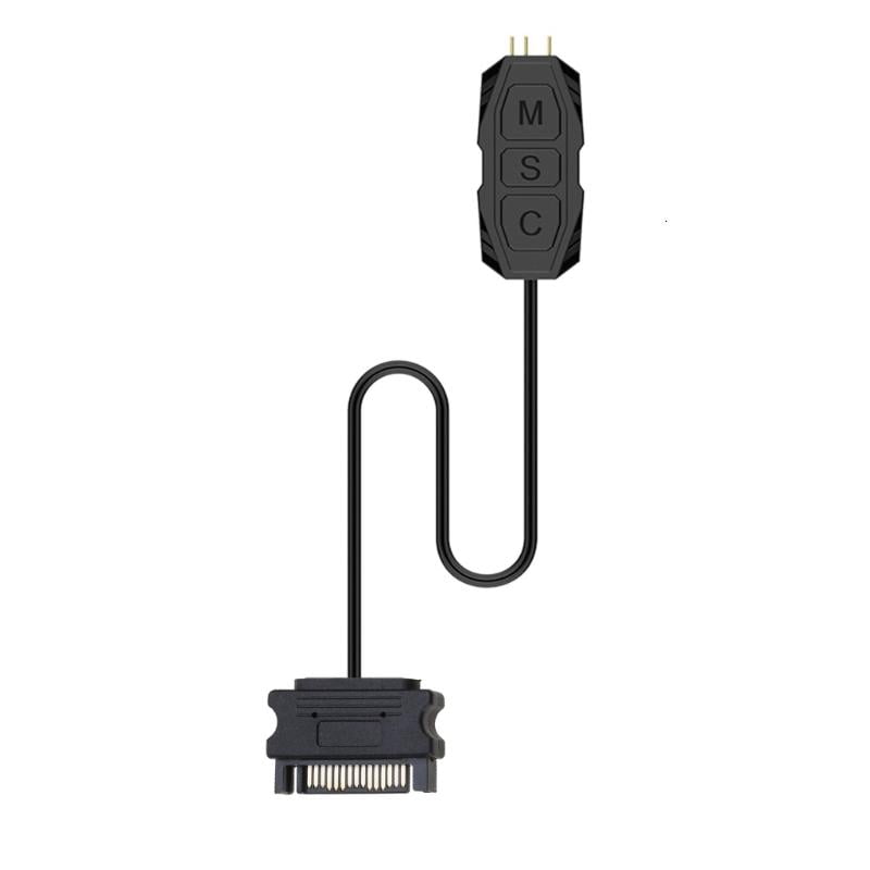 CEORPER PC 5V 12V ARGB RGB Fan Control Sata Power Supply Light Stripe ...
