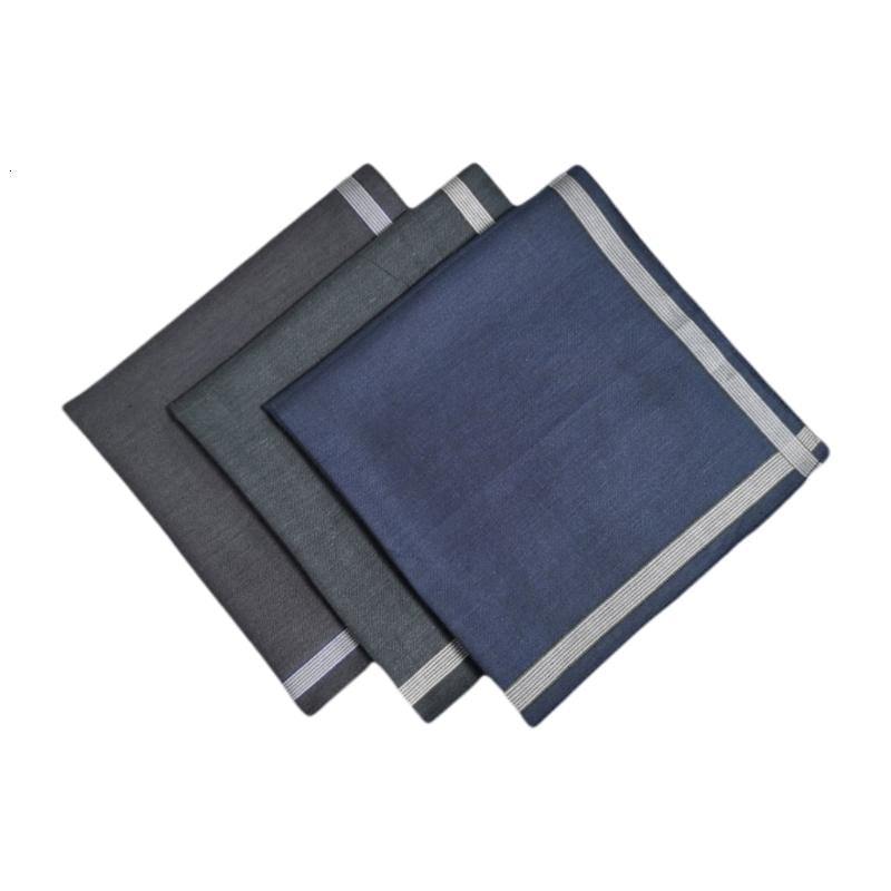 CEORPER Pack Of 3 Men's Fabric Handkerchiefs Absorbent Hankies Set For ...