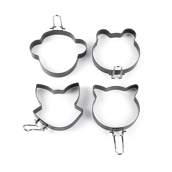 CEORPER Pancake Mold with Handle Non Stick Fried Egg Molds Stainless ...