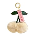 CEORPER Plush Cherry Shaped Keyring Charm Fruit Theme Keyring Phone ...