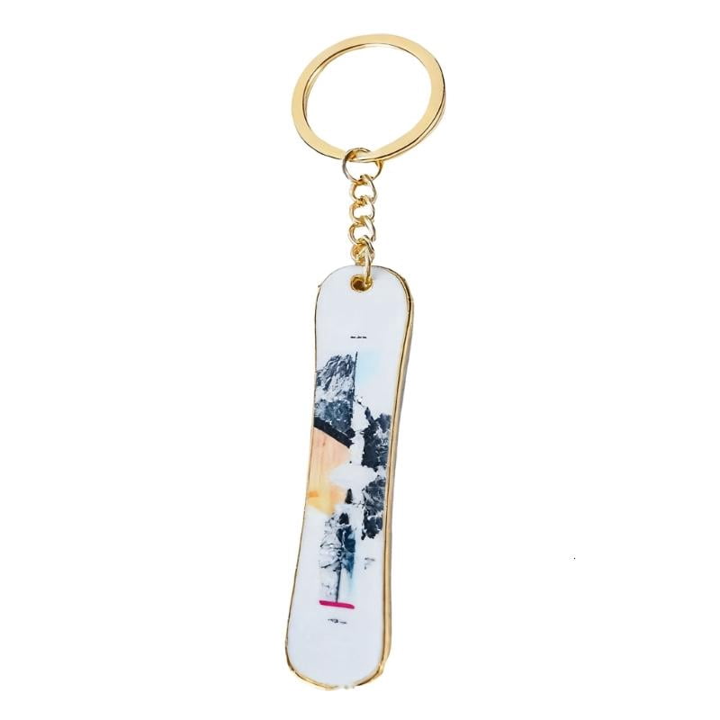 CEORPER Snowboard Pendant Alloy Keychain Decorative Key Rings For ...