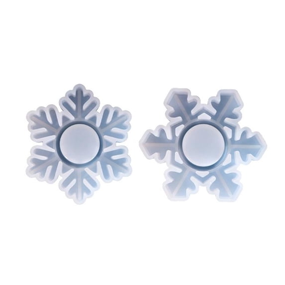 CEORPER Snowflake Concrete Candle Holder Tray Mold Jewelry Storage Box ...