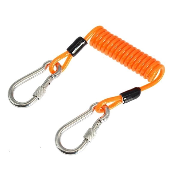 CEORPER Steel Wire Spring Coiled Heavy Lanyard for Cameras & Dive Light ...