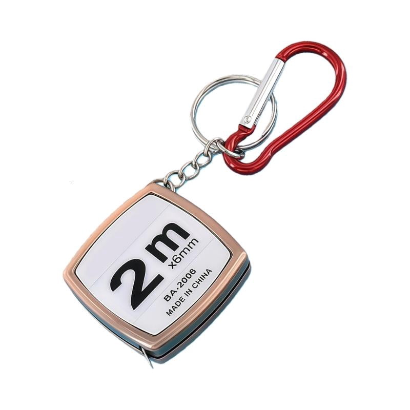 CEORPER Strong ABS Keychains Tape Measure 2M Length Metal Square Shape ...