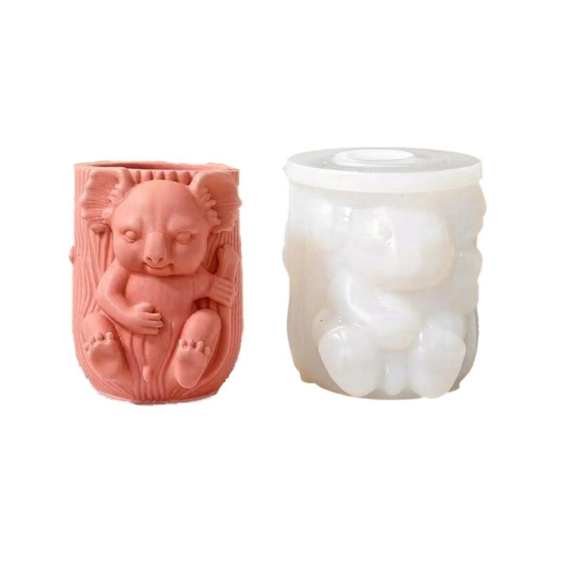 CEORPER Sturdy Koala Succulent Pot Silicone Mould For Art Creation ...