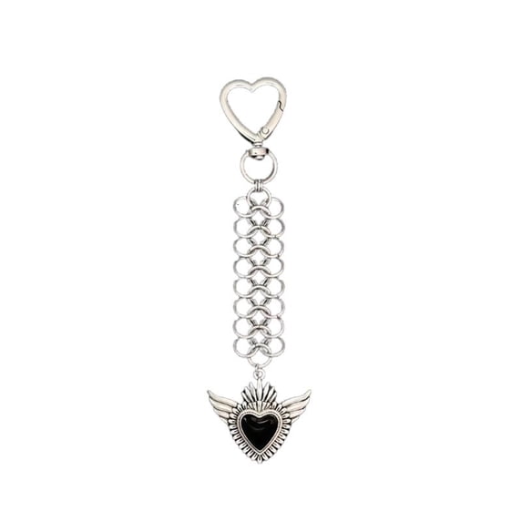 CEORPER Stylish Heart Pendant Keychain Elegant Love Shaped Keyring Bag ...