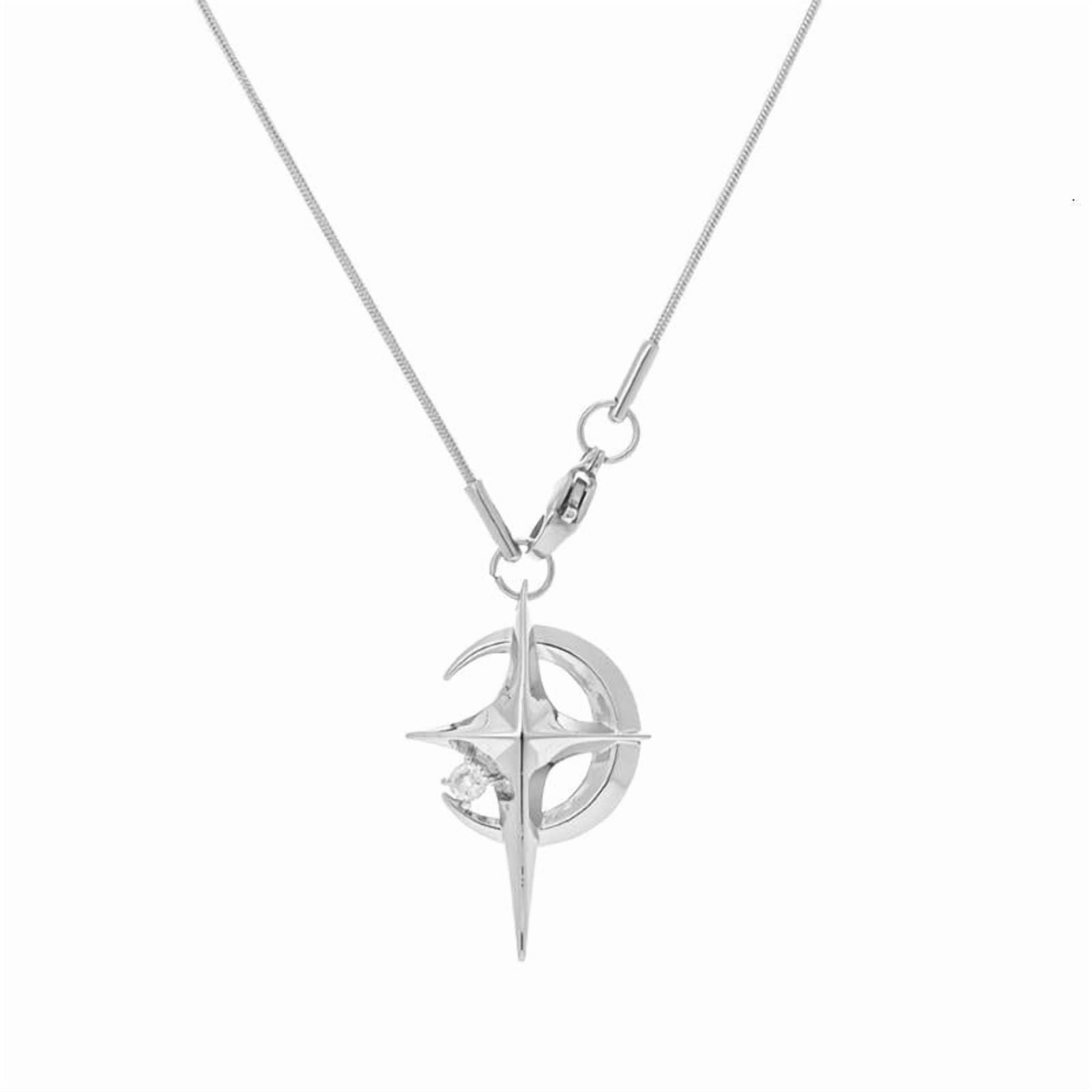 CEORPER Sweet Cool Moon Star Pendant Necklace Exquisite Choker Chain ...