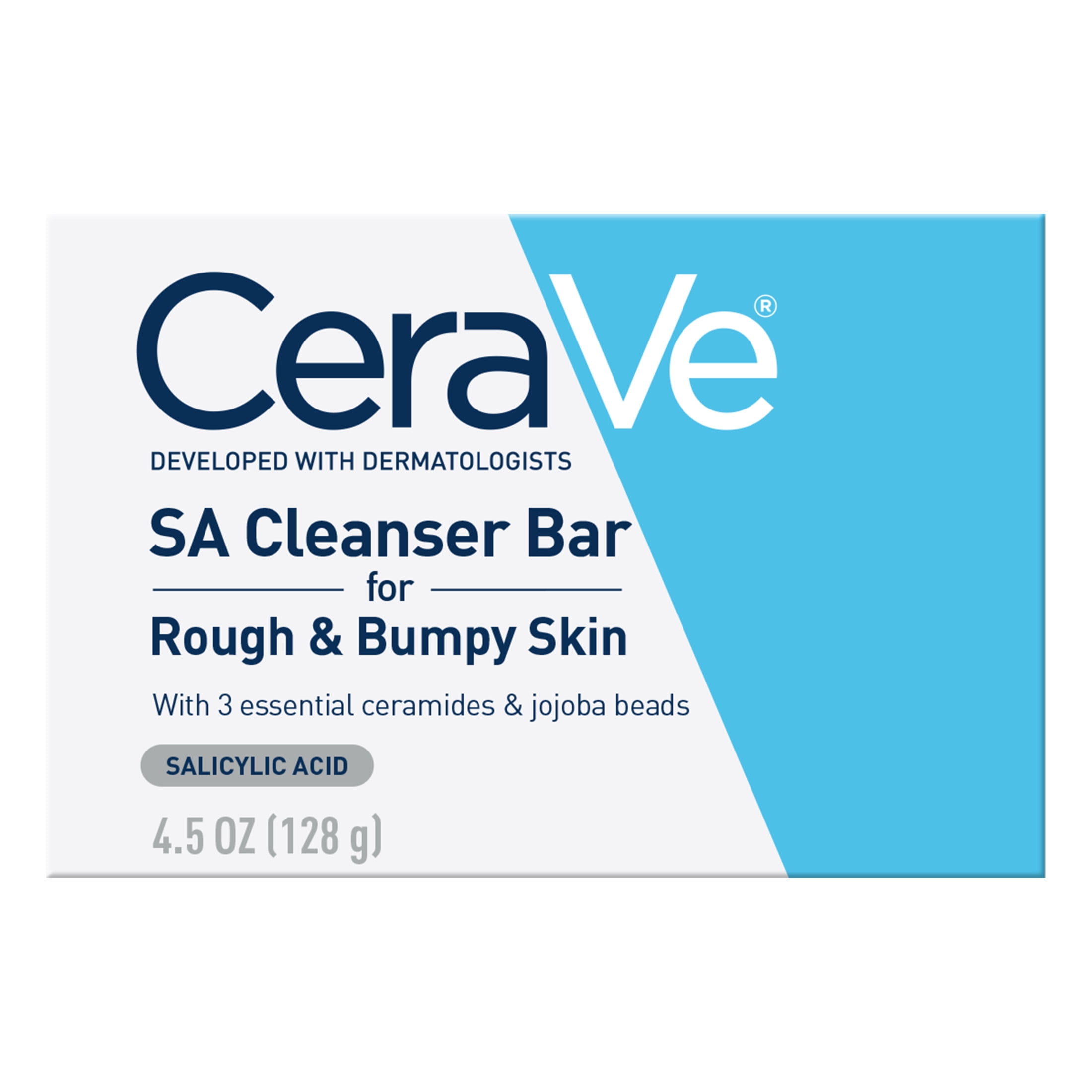 CeraVe SA Soap-Free Facial Cleanser Bar with Salicylic Acid for Rough ...