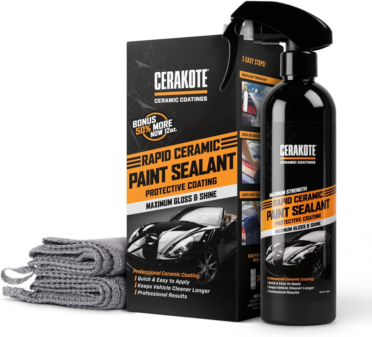 Cerakote Rapid Ceramic Paint Sealant, 12 oz, Hydrophobic Coating, Gloss and Slick Finish ...