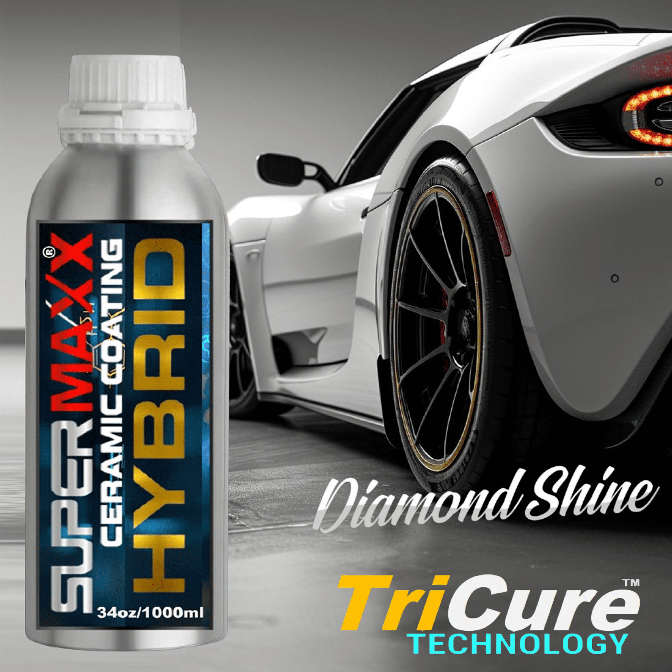 CERAMIC CAR COATING HIGH STRENGTH HYBRID TRICURE POLYSILAZANE-34oz ...
