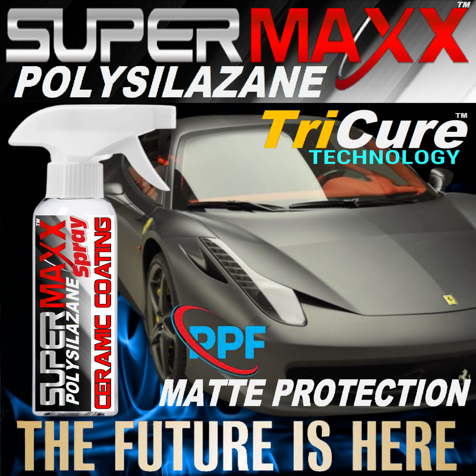 CERAMIC CAR COATING TRICURE POLYSILAZANE PPF PROTECTION-8oz/237ml ...