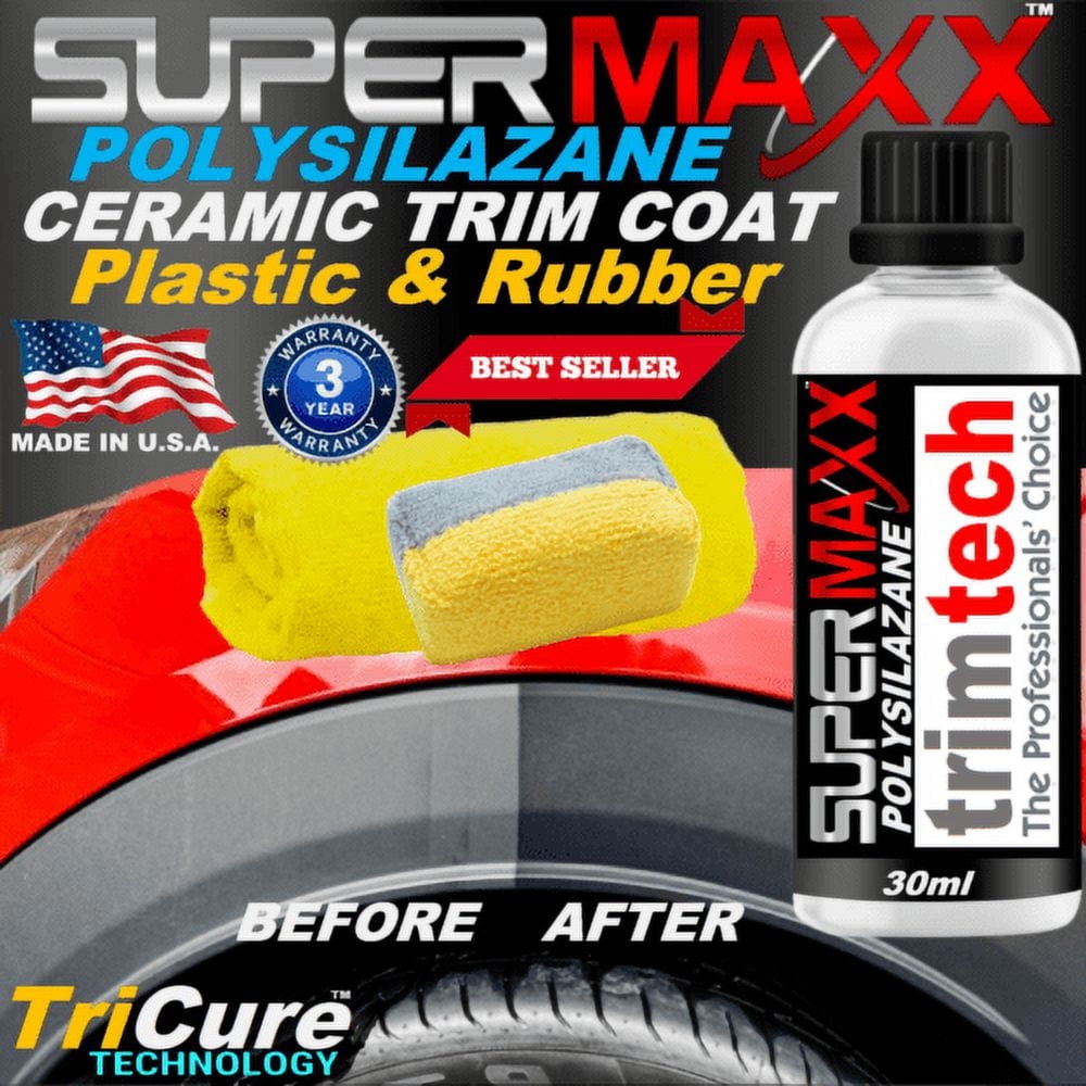 CERAMIC CAR COATING - TRIM COAT "PLASTIC & RUBBER" RESTORER 3 YEAR ...