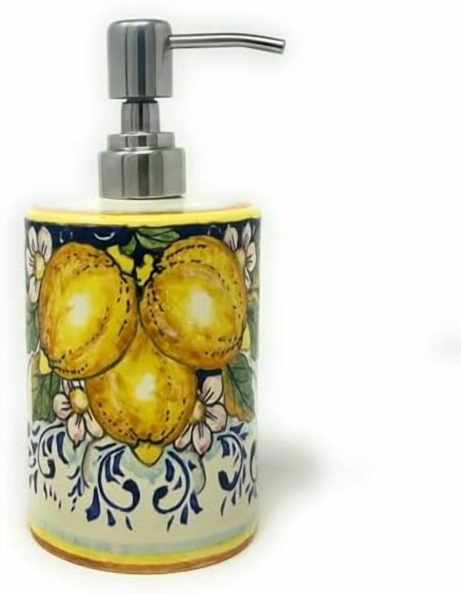 CERAMICHE D'ARTE PARRINI - Italian Ceramic Soap Dispenser with Rust ...