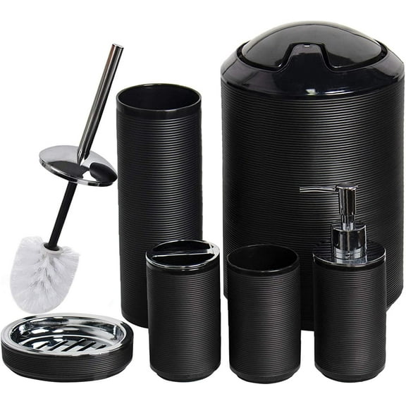 Bathroom Accessories Set 6 Pcs Bathroom Set Ensemble Complete Soap ...