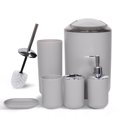 Cerbior Bathroom Accessories Set 6 Piece Plastic Bath Ensemble For