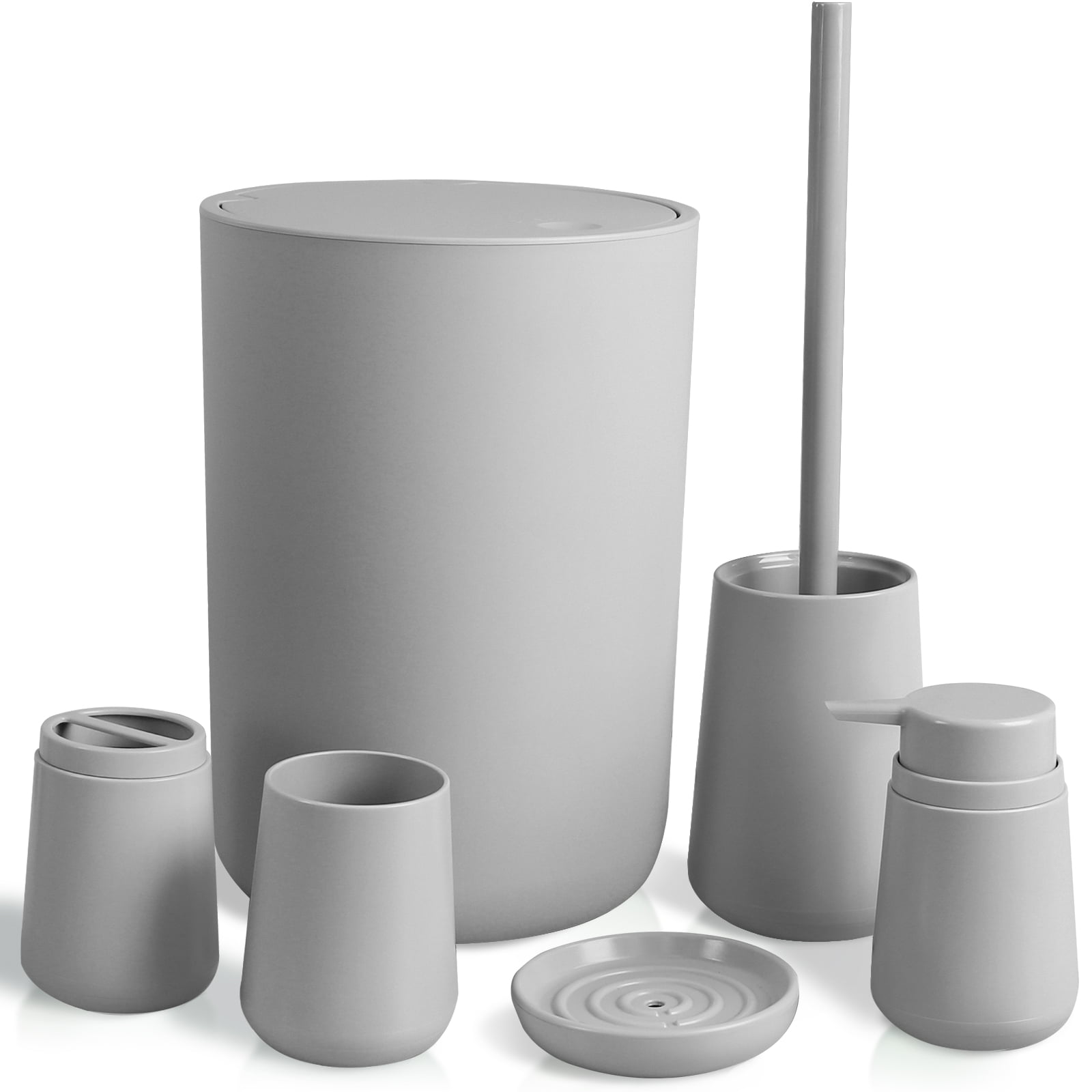 Cerbior Matte Bathroom Accessories Set 6 Piece Includes Soap Dispenser