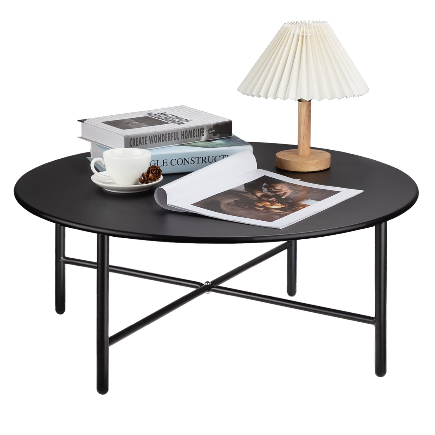 CERBIOR Weather Resistant Metal Patio Coffee Table, Anti-Rust ...