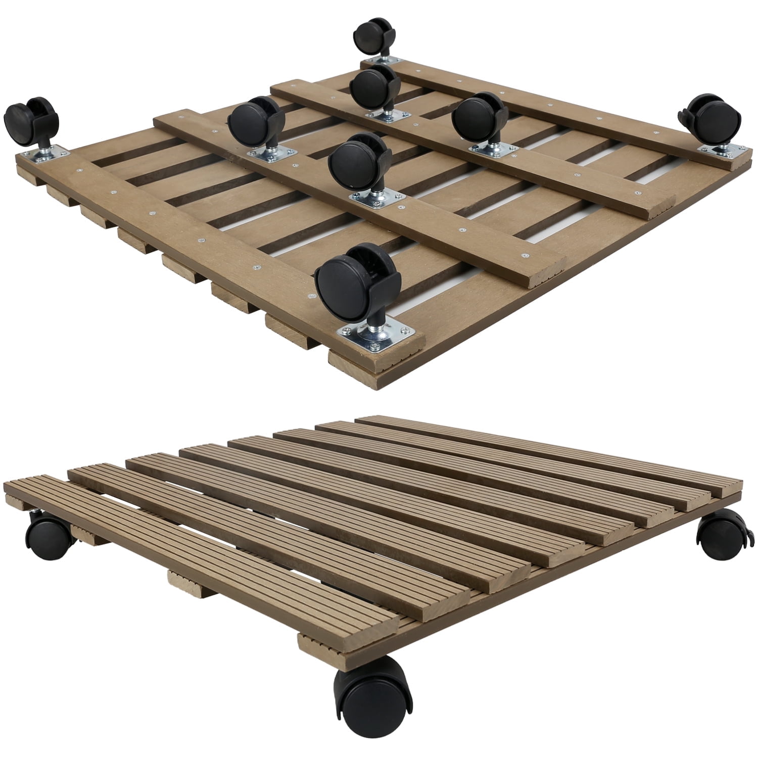 CERBIOR 16Inch Rolling Plant Caddy, 360° Lockable Wheels, Indoor ...