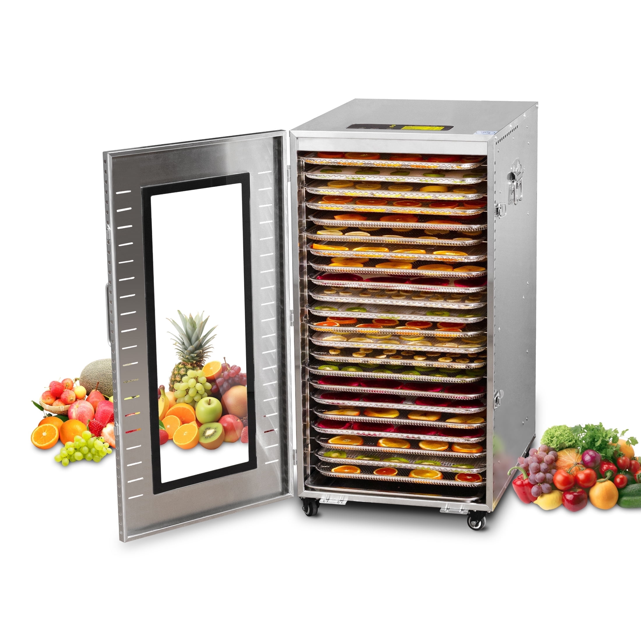 Cercker Commercial Food-Dehydrator Machine 22 Trays, 37.5ft² Large ...