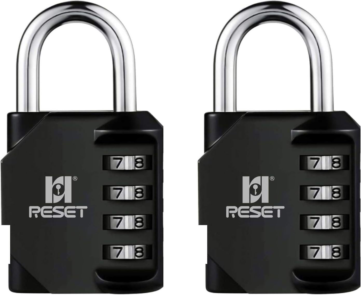 CERPXFF--060 2 Pack 4 Digit Combination Lock Outdoor Padlock for School ...