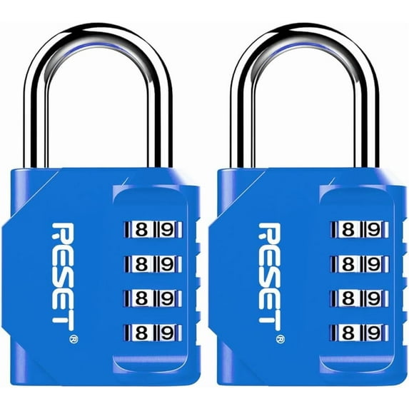 CERPXFF--060 2 Pack 4 Digit Combination Lock Outdoor Padlock for School ...